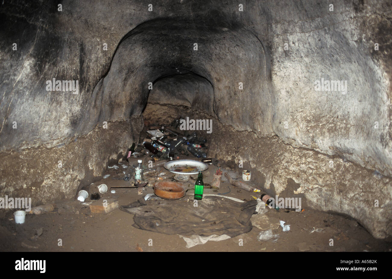 Amboni Cave offerings for a fertility god Tanga Tanzania Stock Photo ...