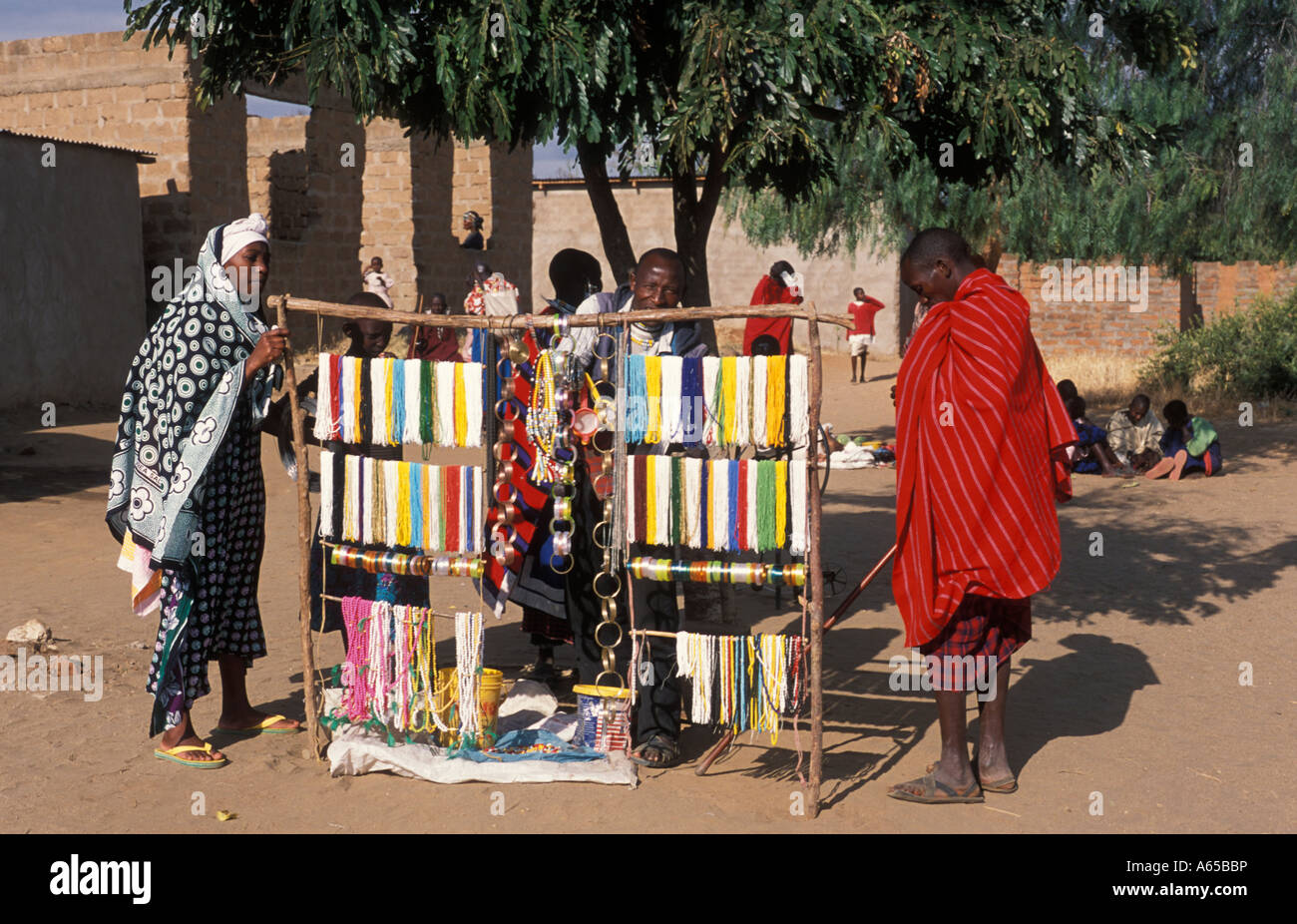 Maasai market Longido Tanzania Stock Photo - Alamy