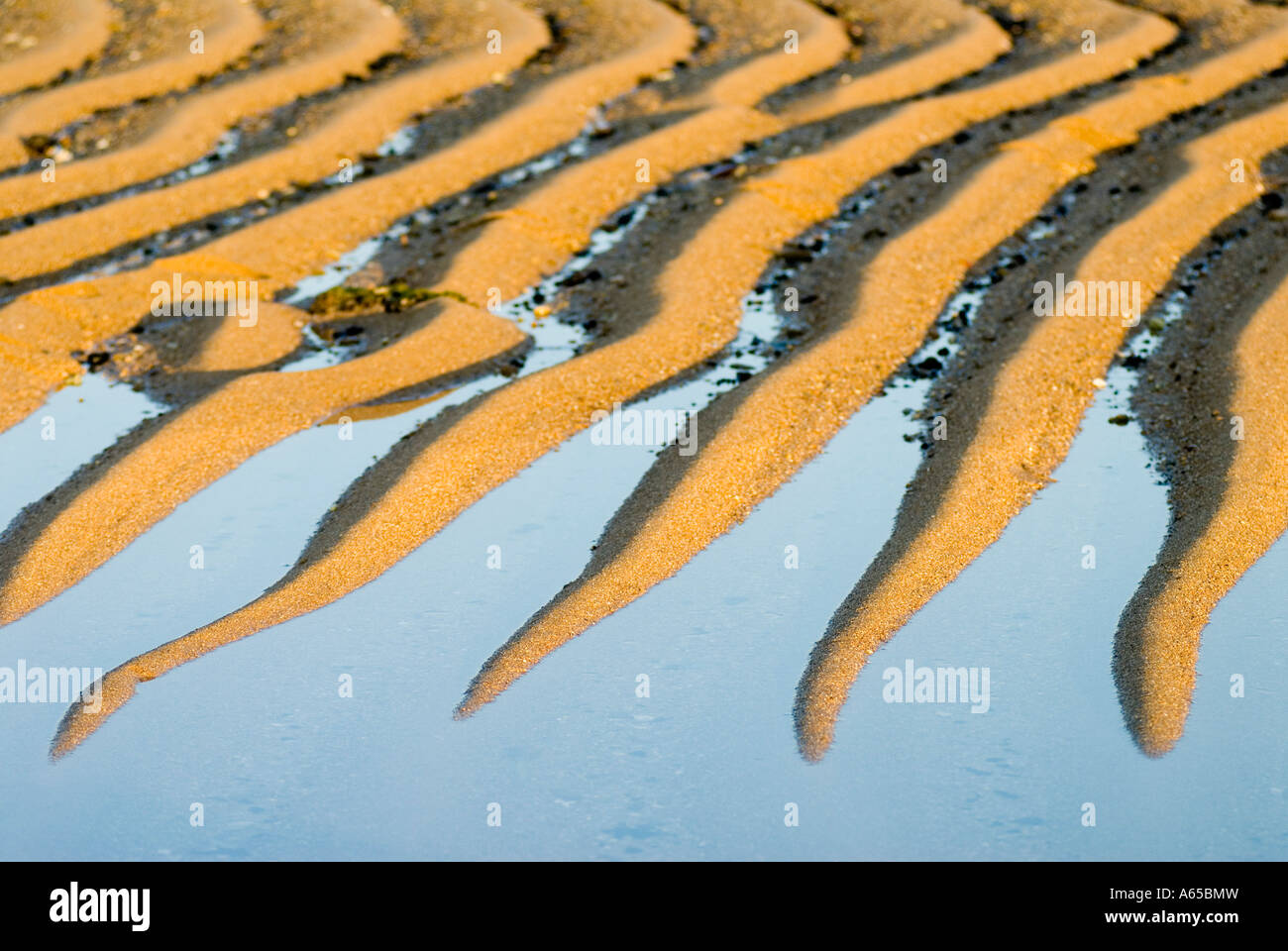 Closeup of sand and and water pattern Stock Photo - Alamy