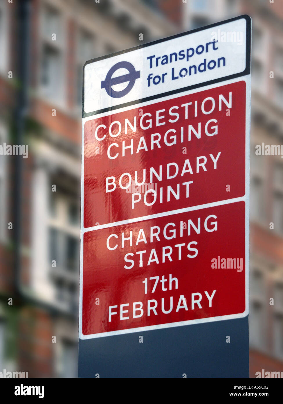 Congestion charge road signs in hi-res stock photography and images - Alamy