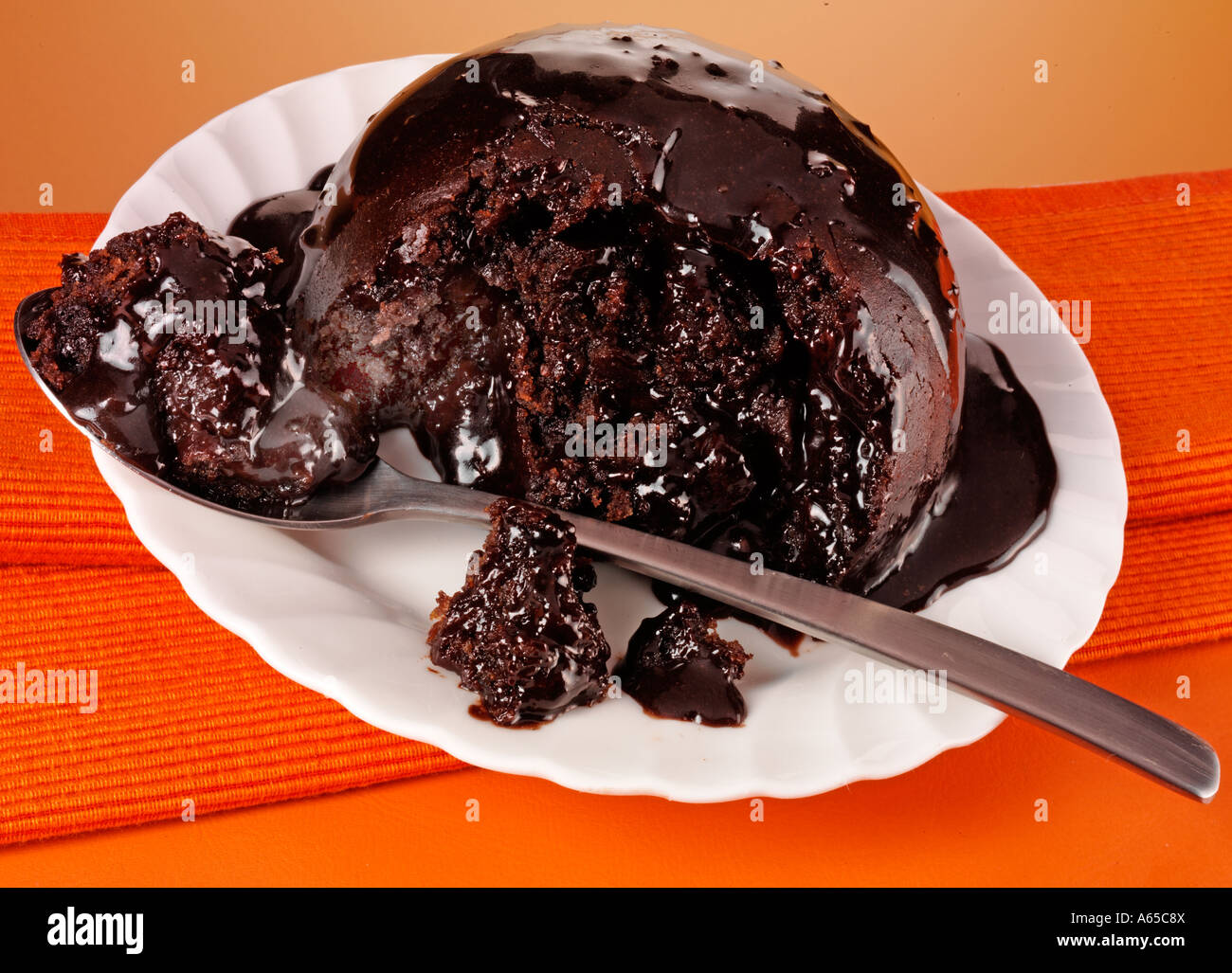 DARK CHOCOLATE PUDDING Stock Photo - Alamy