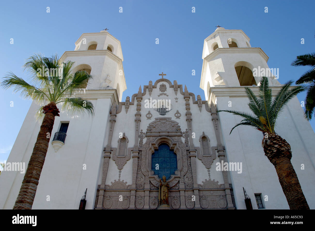 Tucson Cathedral Facade Tucson Arizona USA Stock Photo - Alamy