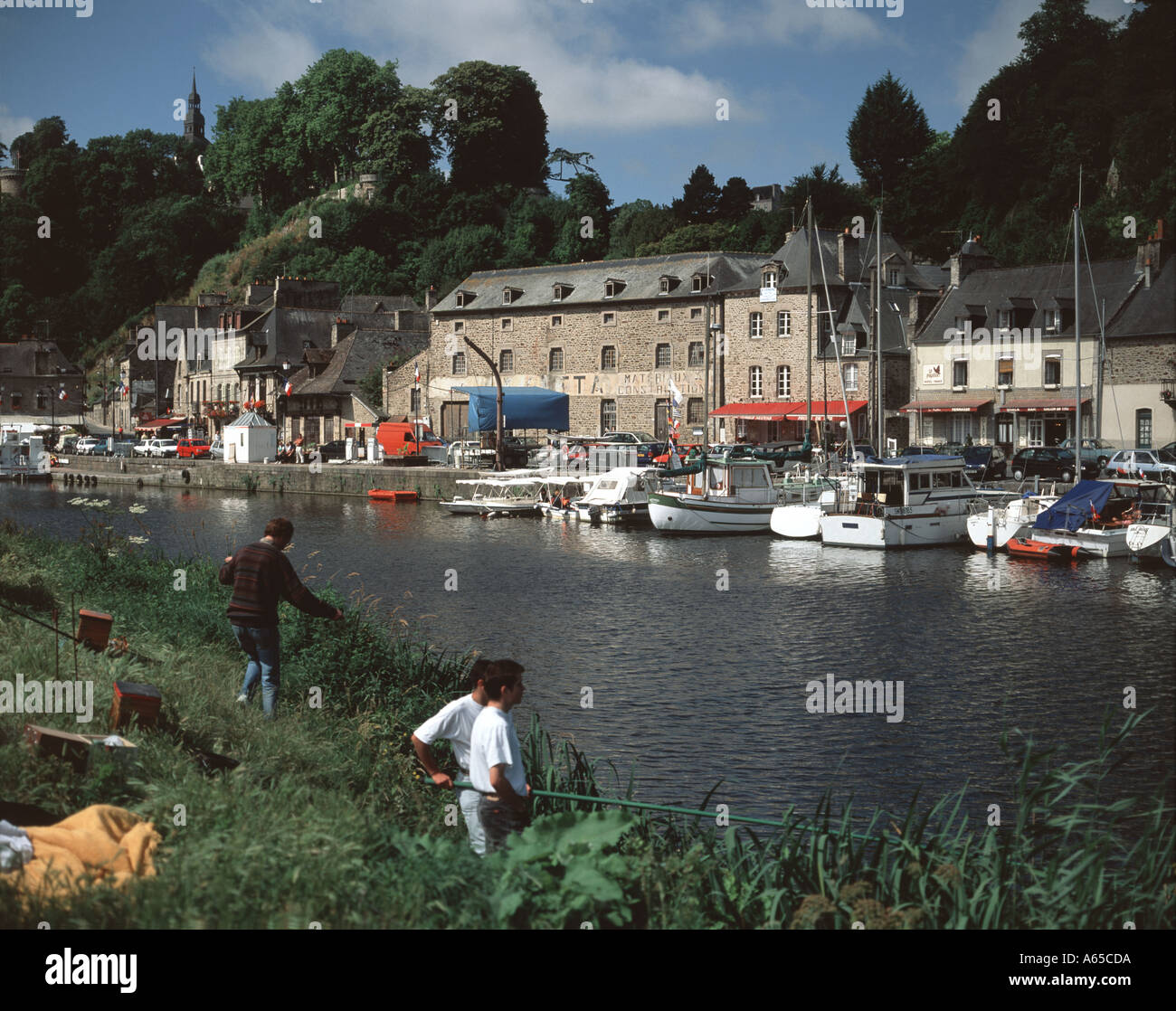 Fishing at Dinan Stock Photo - Alamy