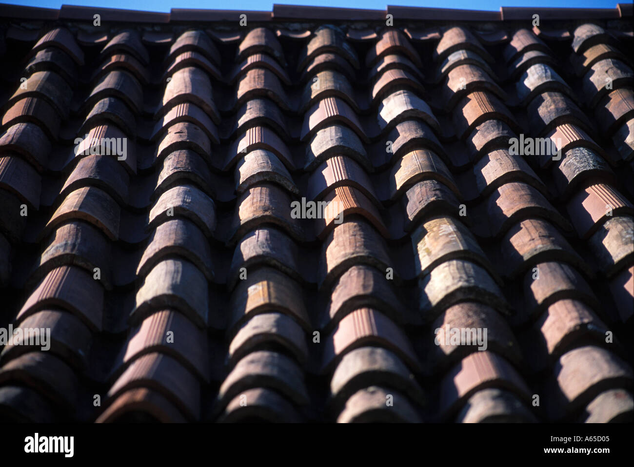 Traditional Roman terracotta tiles San Marco district Venice Stock ...