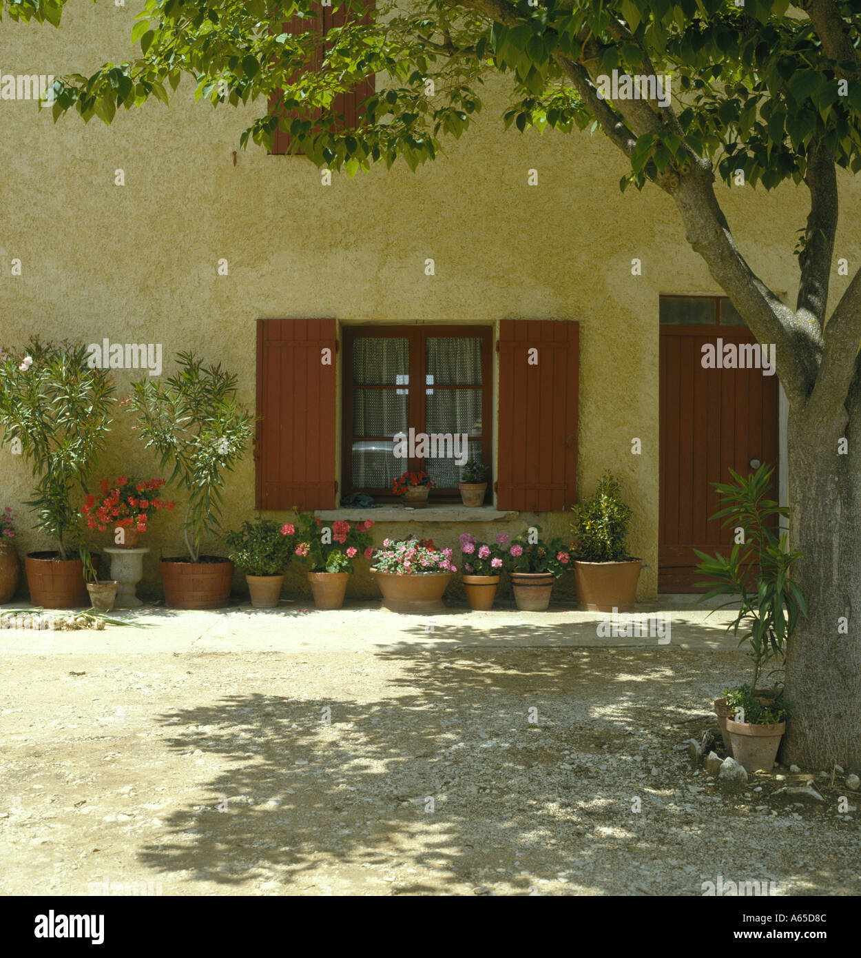 Courtyard Provence France Stock Photo - Alamy