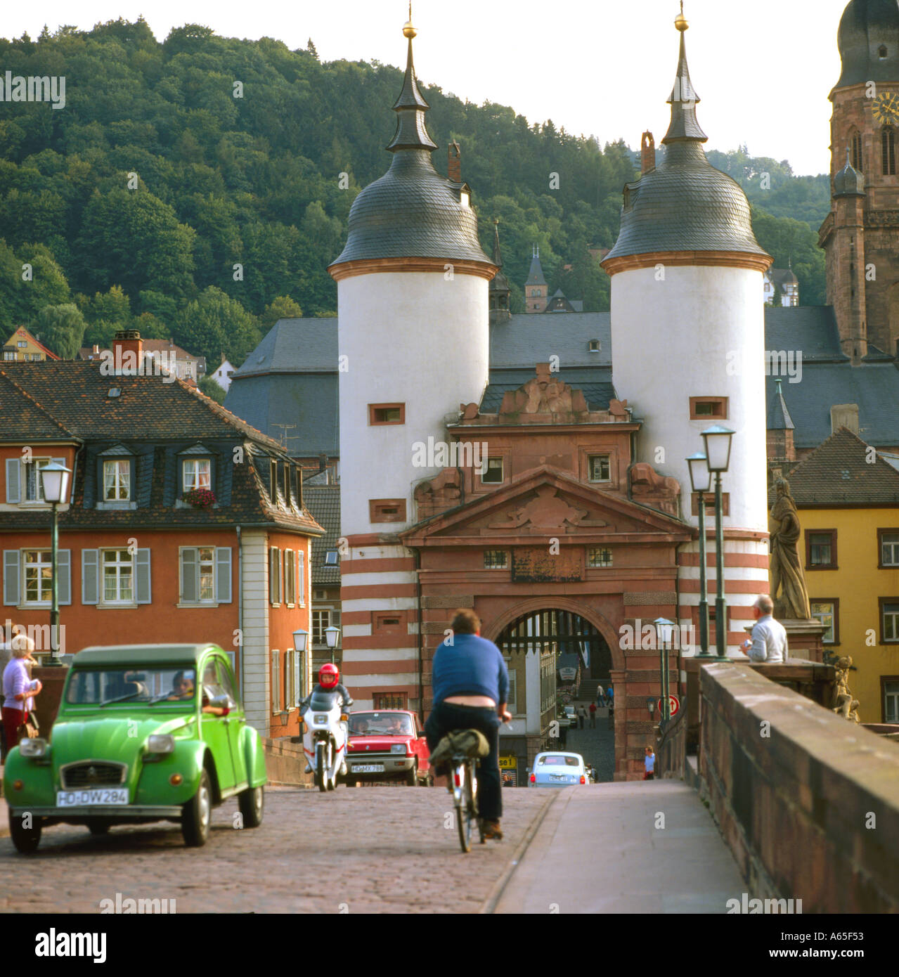 Germany Heidelberg bridge Neckar river Stock Photo - Alamy