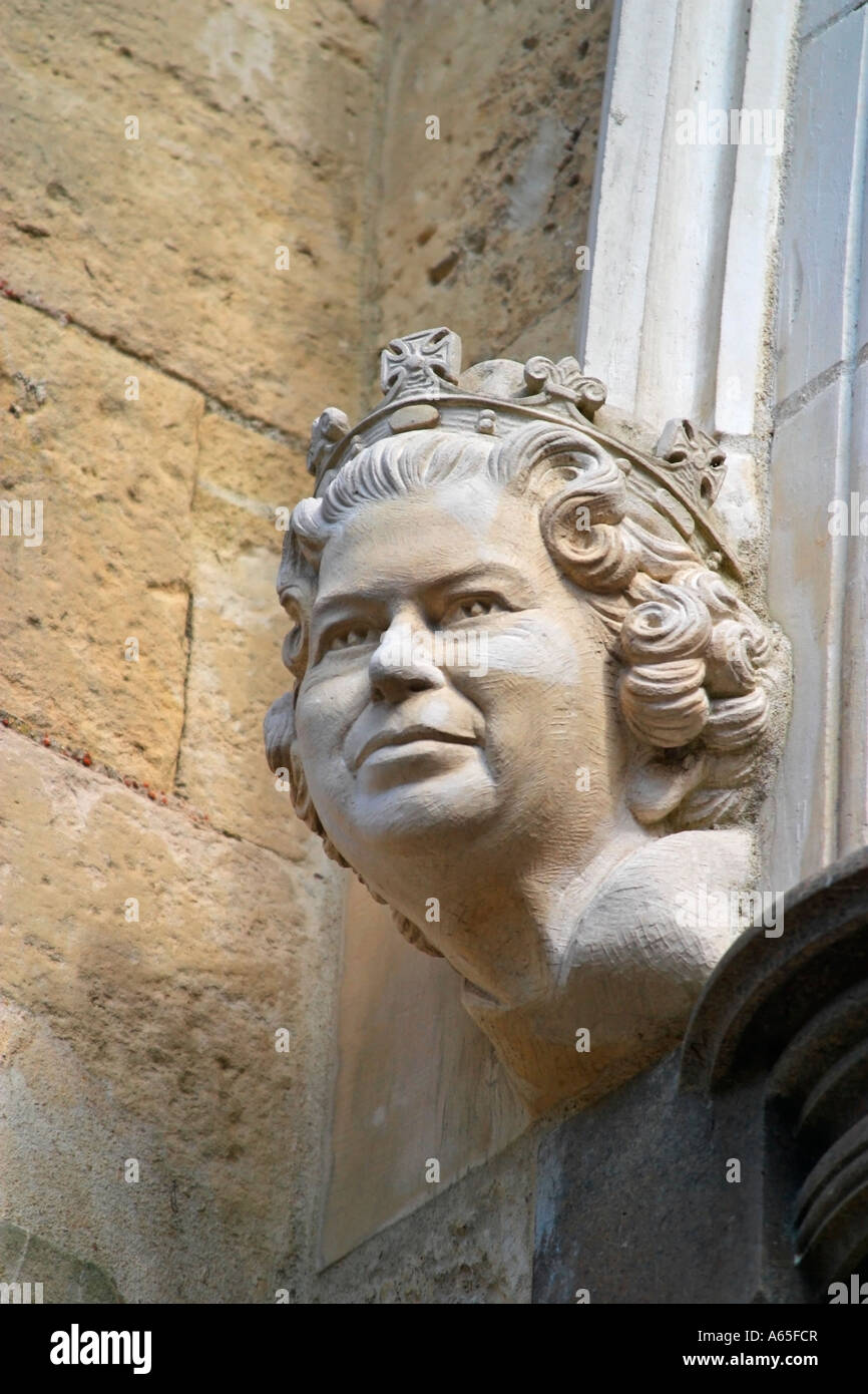 Queen Elizabeth ll bust at Chichester Cathedral Situated to the left ...