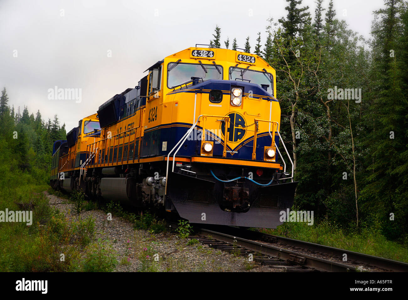 Alaskan Locomotive Train USA Stock Photo - Alamy