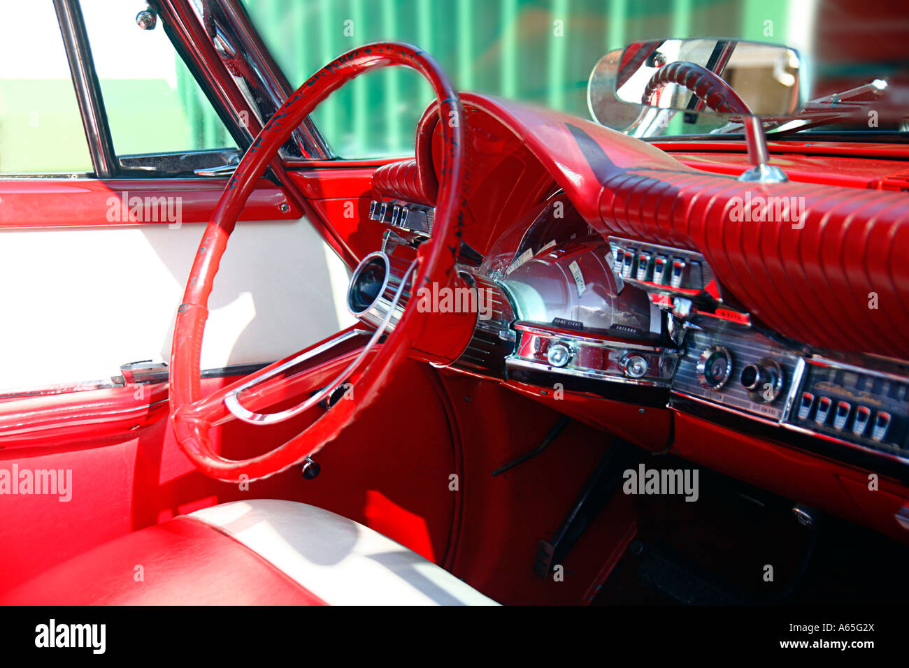 Classic Chrysler Interior Stock Photo - Alamy