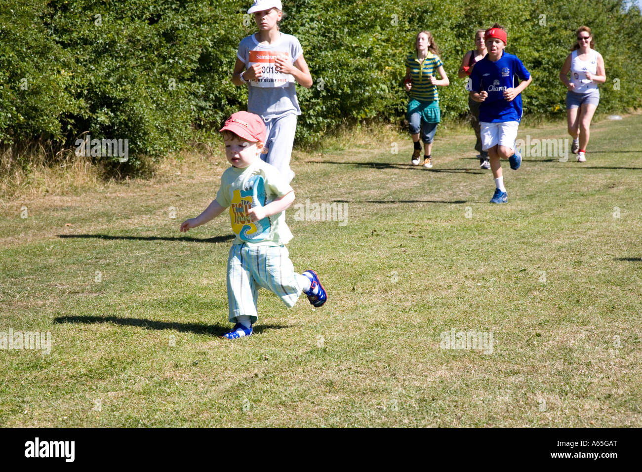 Small boy in Fun Run organised as part of the village fair Moulton ...