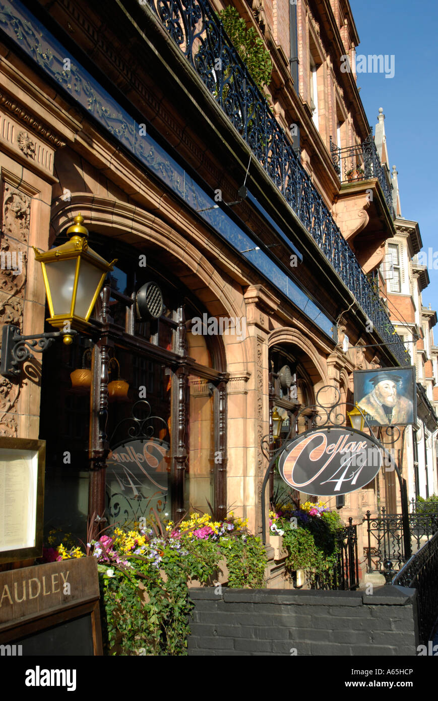 Exterior of the Audley pub in Mount Street Mayfair London England Stock ...