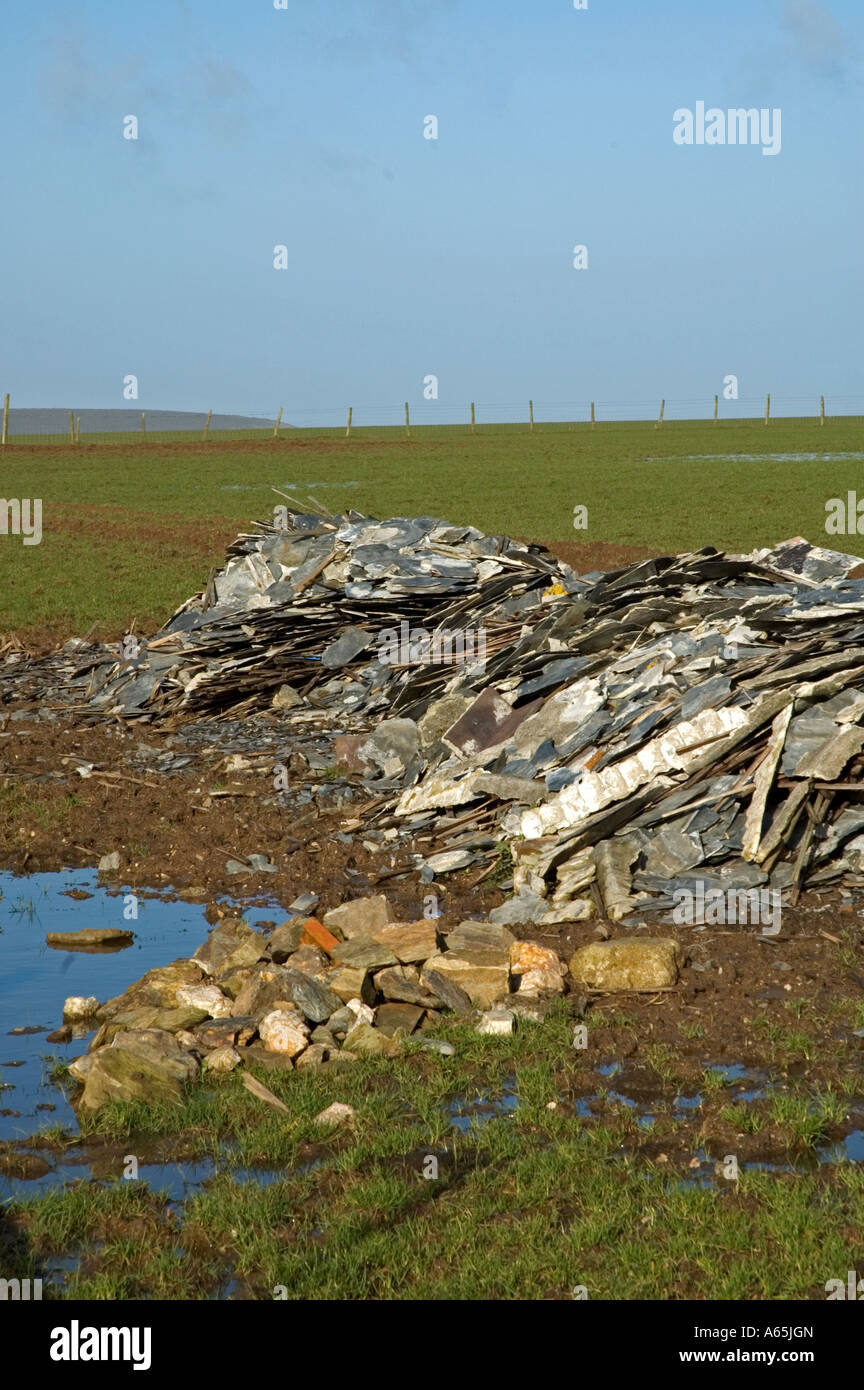 fly tipping in the countryside near redruth in cornwall,england Stock ...