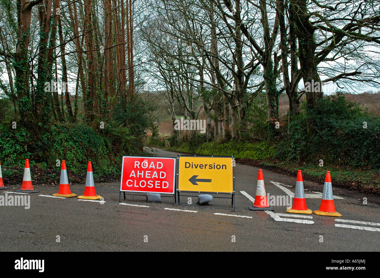 a closed rural road Stock Photo - Alamy