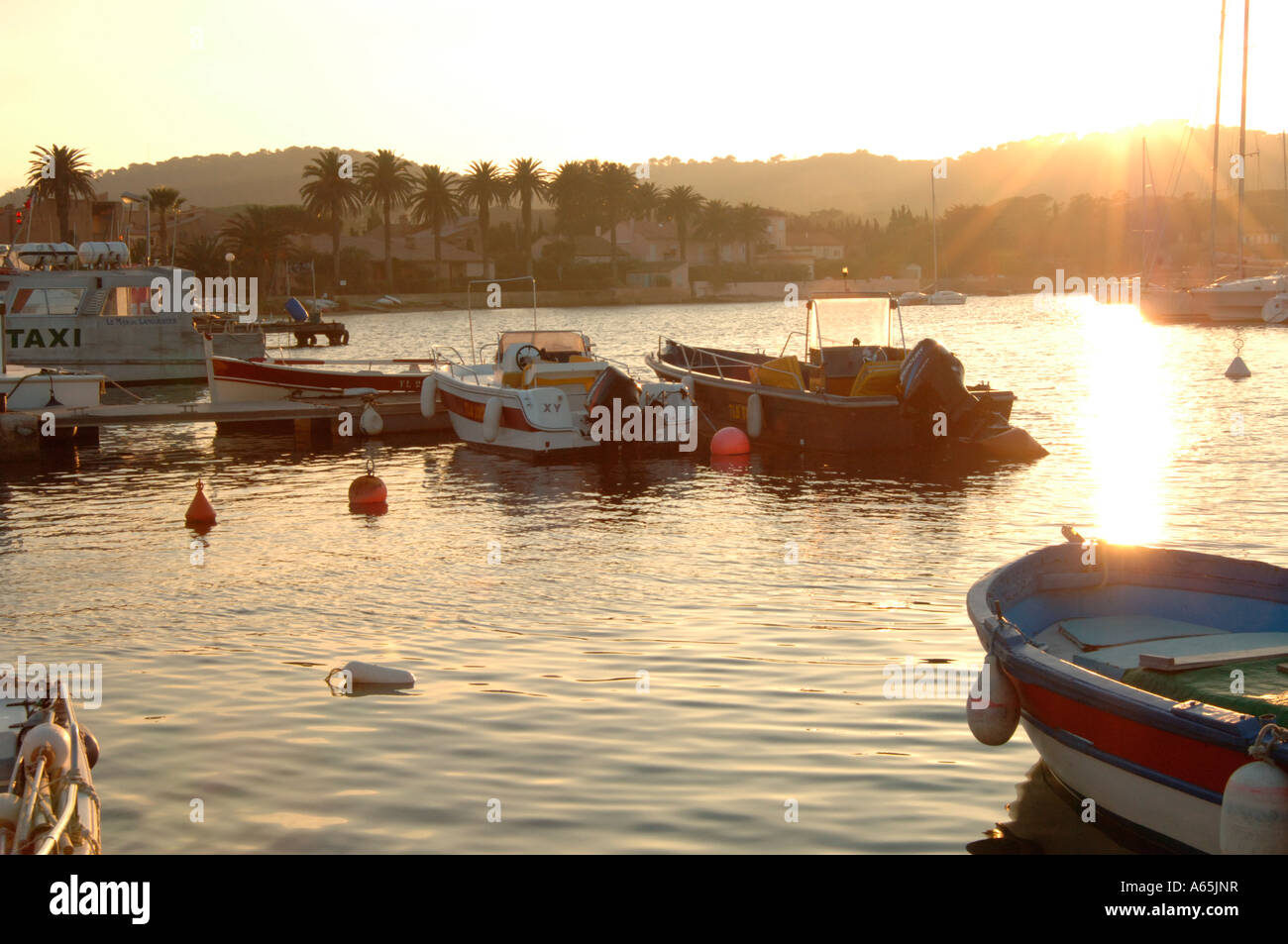 Harbour at Sunset Stock Photo - Alamy