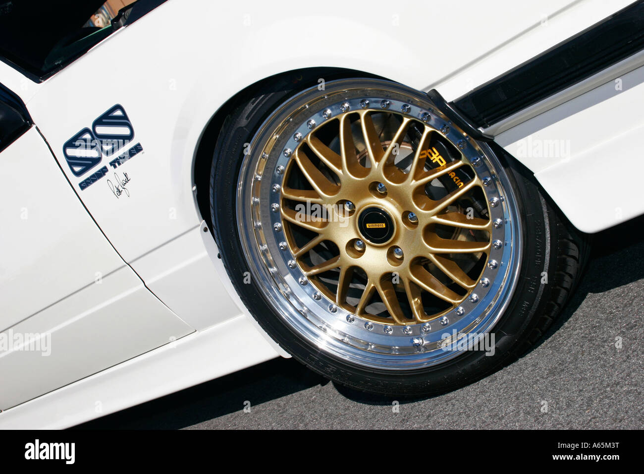 multi spoke alloy wheel on a sports car Stock Photo - Alamy