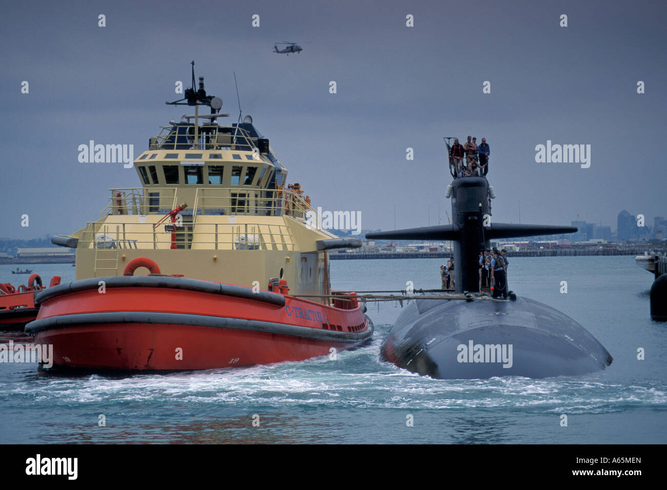 Dallas Class attack sub pulling into dock US Navy Submarine Base San ...