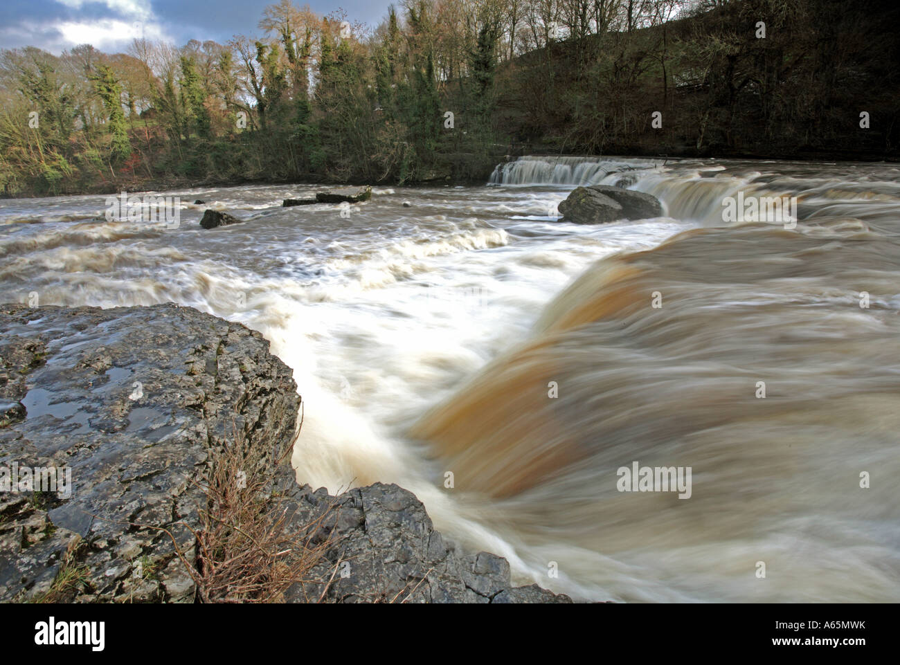 Aysgarth Falls at Wensleydale, Yorkshire Dales, Yorkshire, UK, Europe ...