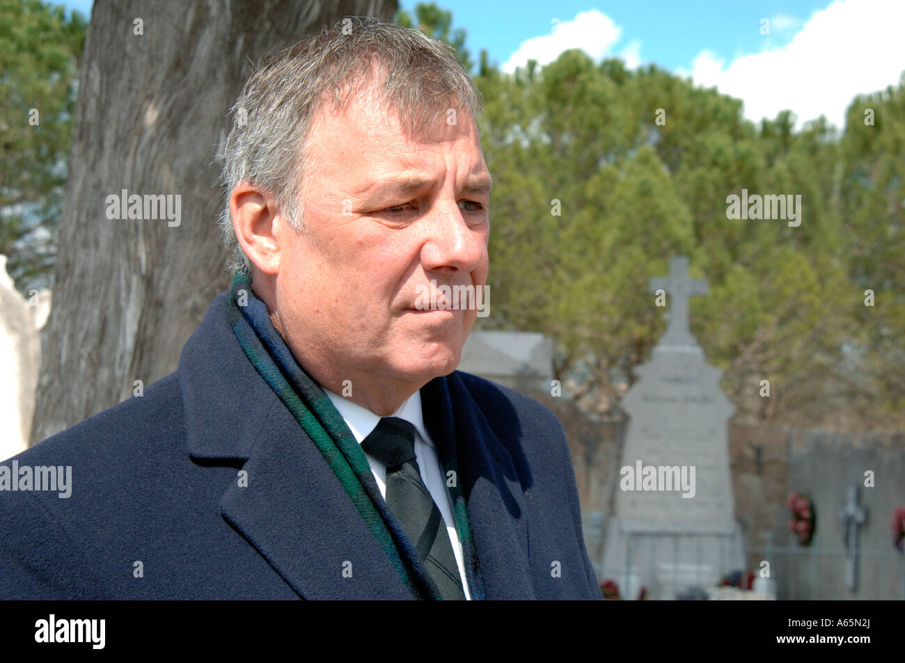 Man at Funeral Stock Photo - Alamy
