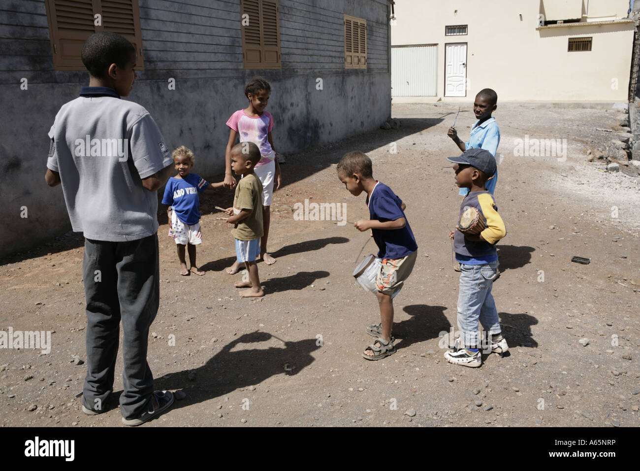 Children at Ponta do Sol Santo Antao (Cape Verde, 2007 Stock Photo - Alamy