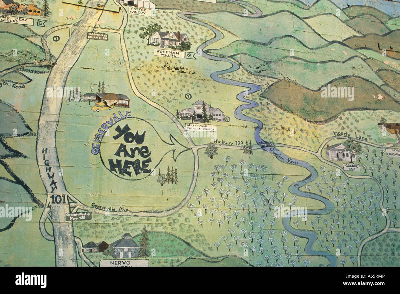 Mural Downtown Geyserville Alexander Valley Sonoma County California ...