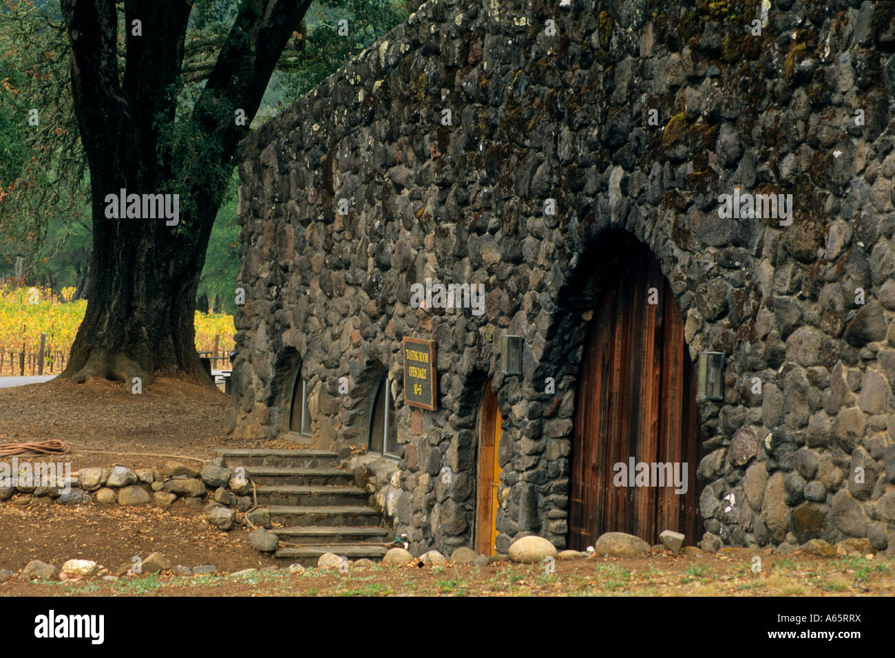 Stone facade at Field Stone Winery Alexander Valley Sonoma County ...