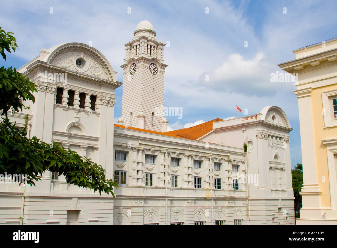 Old Town Hall Clocktower Singapore Stock Photo - Alamy