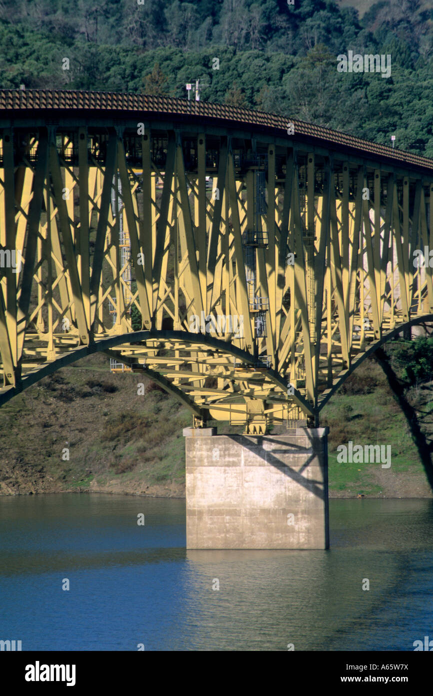 Steel Arch bridge over Lake Sonoma Sonoma County California Stock Photo ...