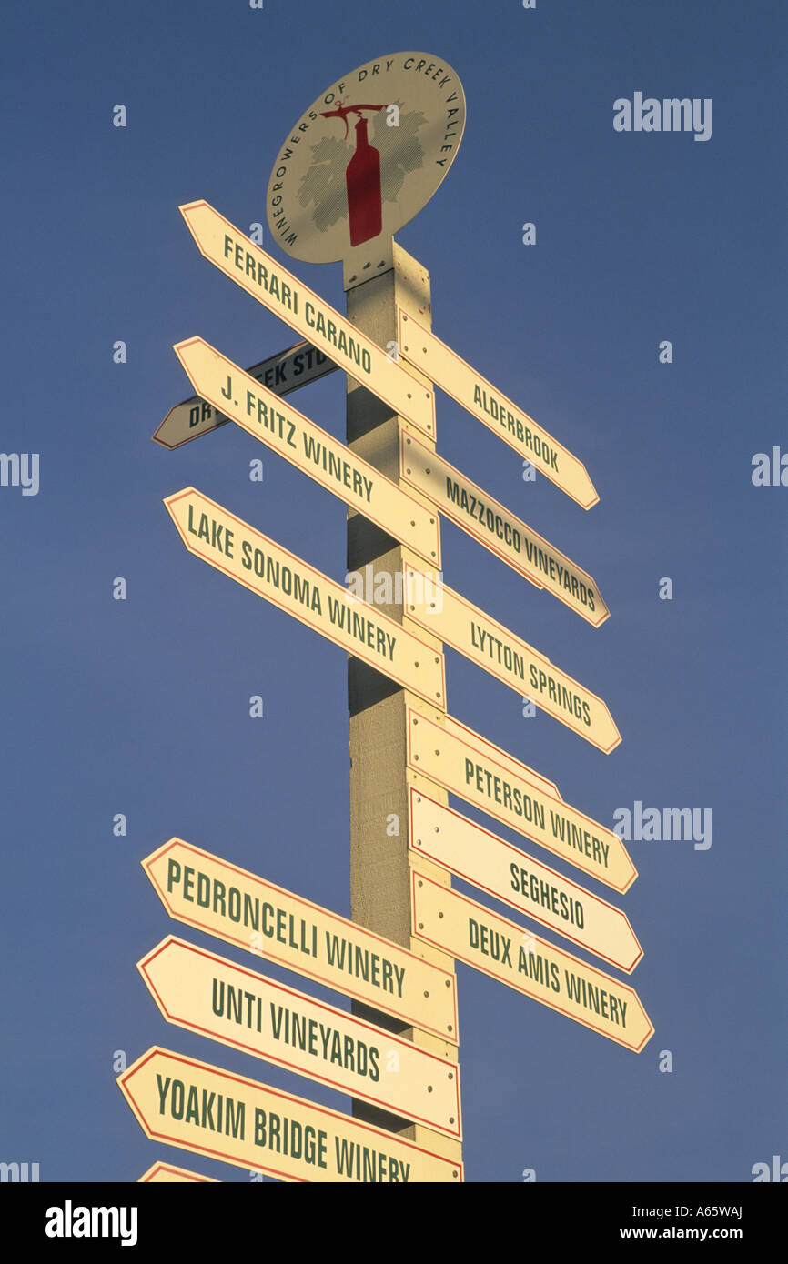 Winery road signs hi-res stock photography and images - Alamy