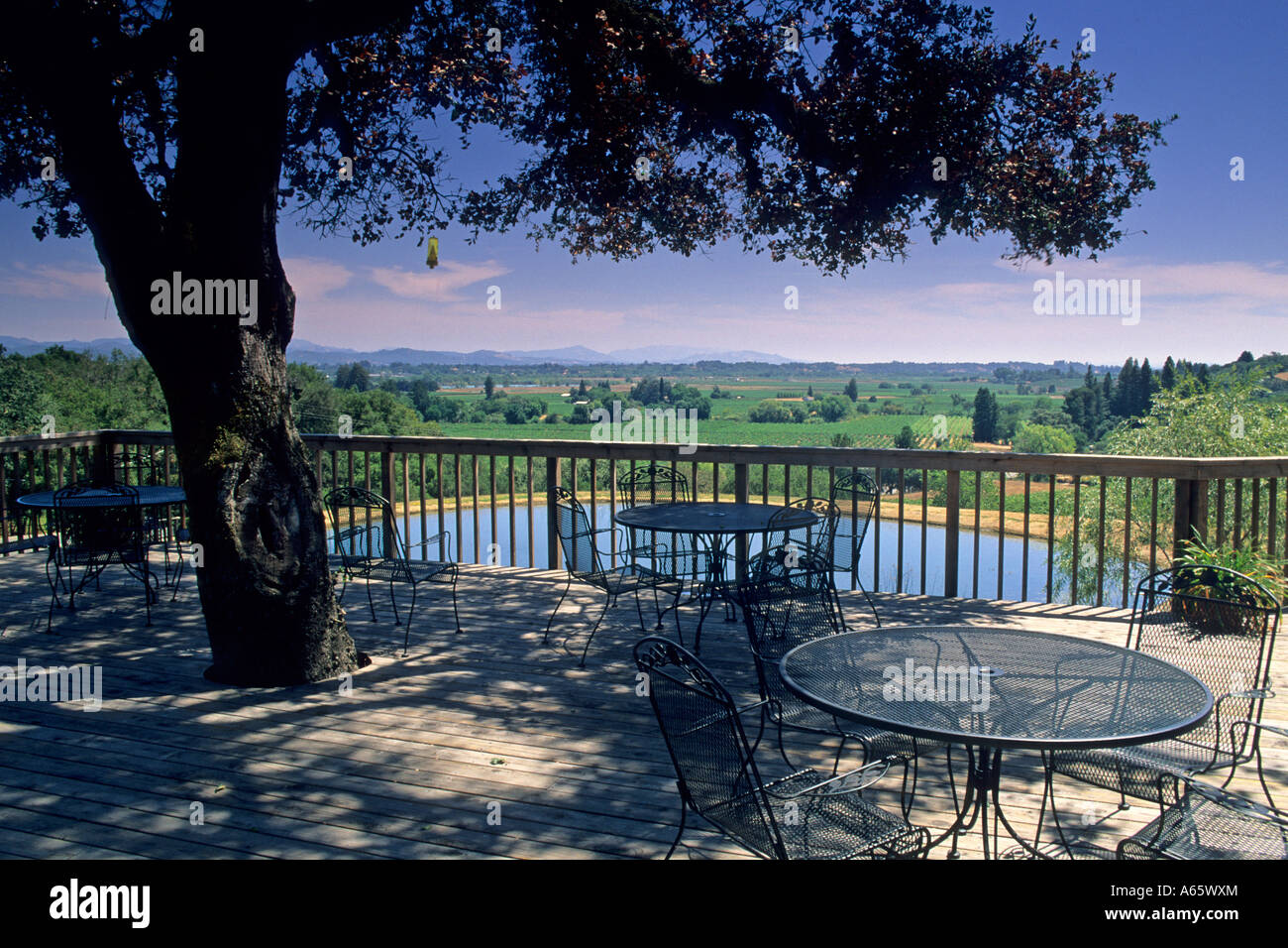 View of the Russian river Valley from deck at Armida Winery on Westside ...