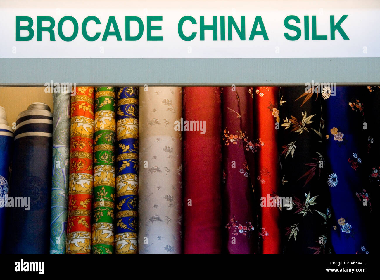 Brocade China Silk Singapore Tailor Stock Photo - Alamy