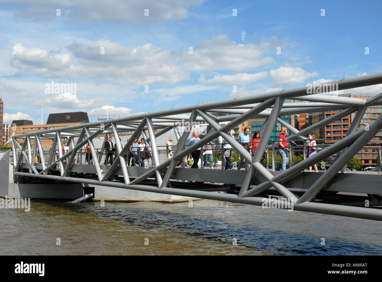 The Millbank Millennium Pier on the River Thames London Stock Photo - Alamy