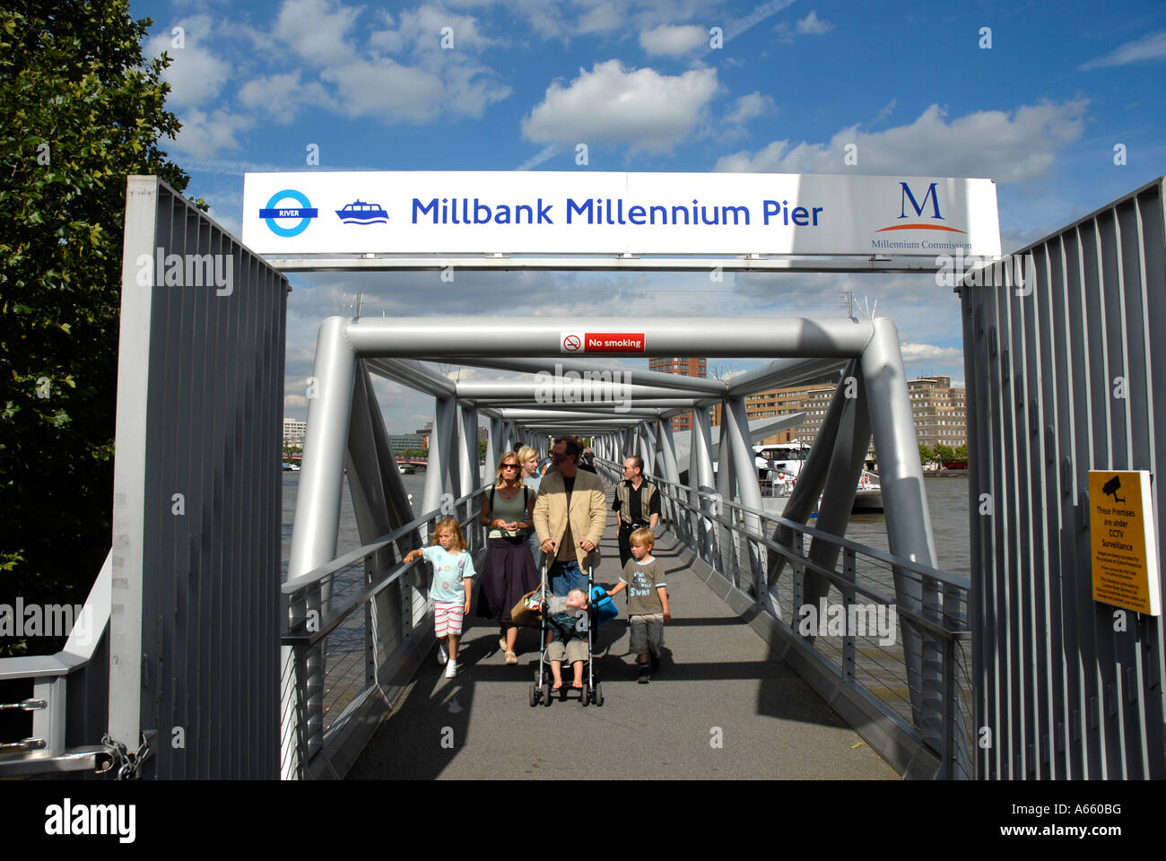 Millbank millennium pier hi-res stock photography and images - Alamy