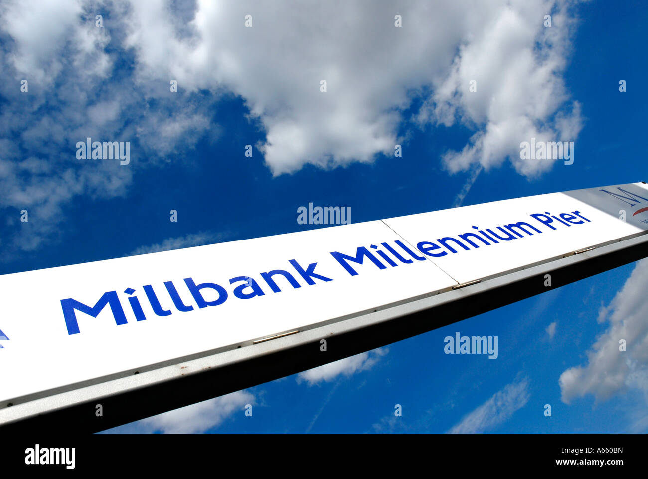The Millbank Millennium Pier on the River Thames London Stock Photo - Alamy