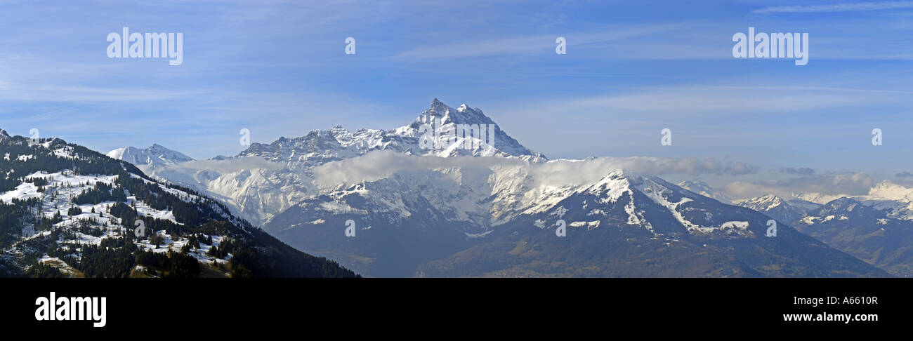 Dents du Midi mountain, Villars, Geneva, Switzerland Stock Photo - Alamy