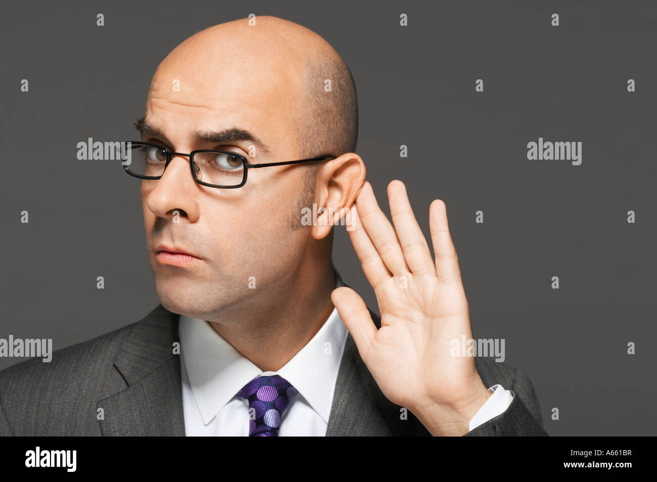 Hand behind ear hi-res stock photography and images - Alamy