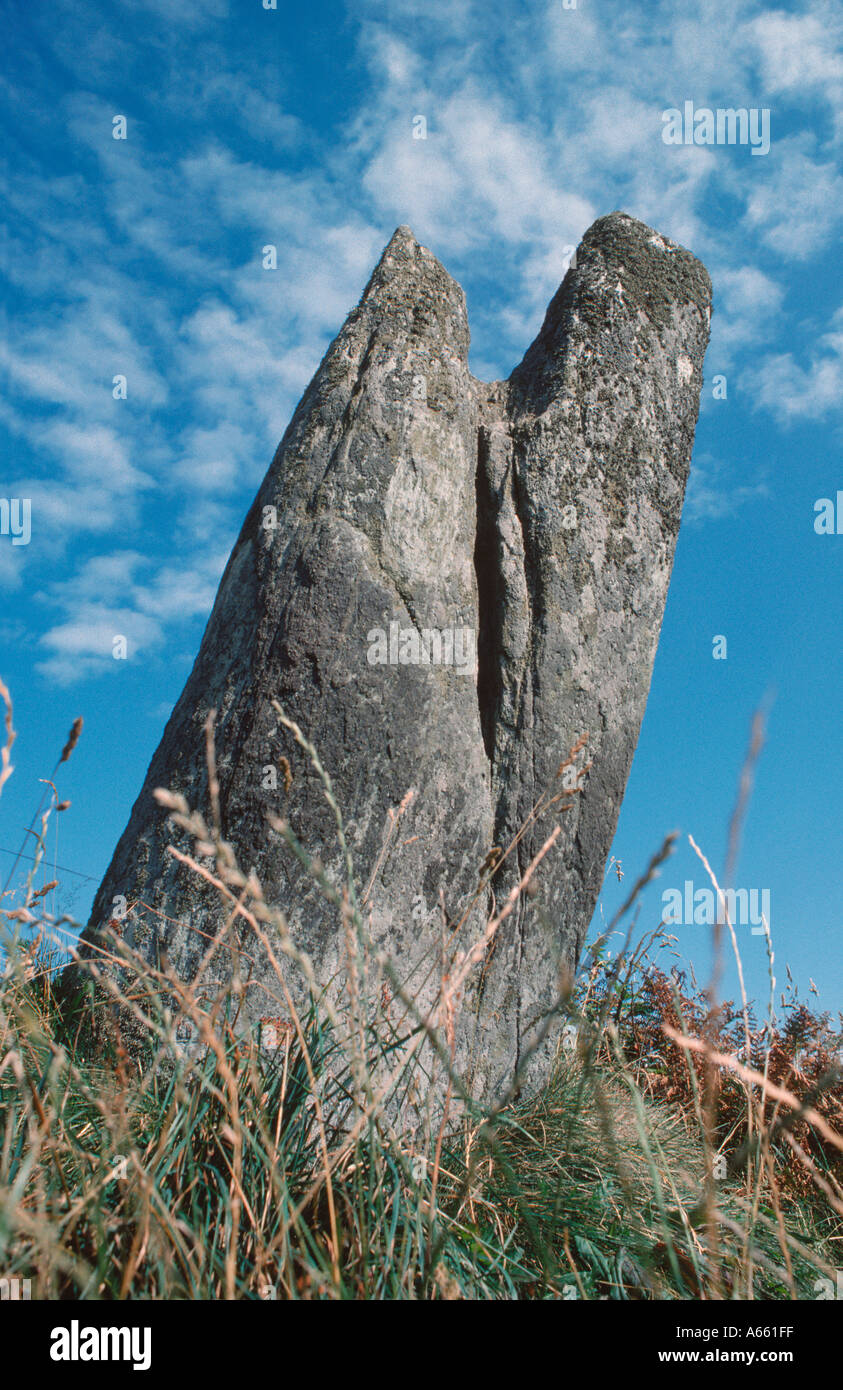 Standing Stone on the island of Gigha south Argyll Scottish Highlands ...
