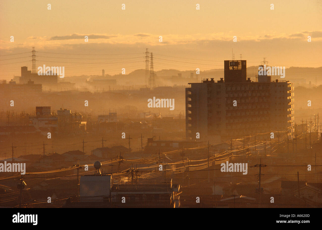 Dawn in the western suburbs of Tokyo Japan Stock Photo - Alamy