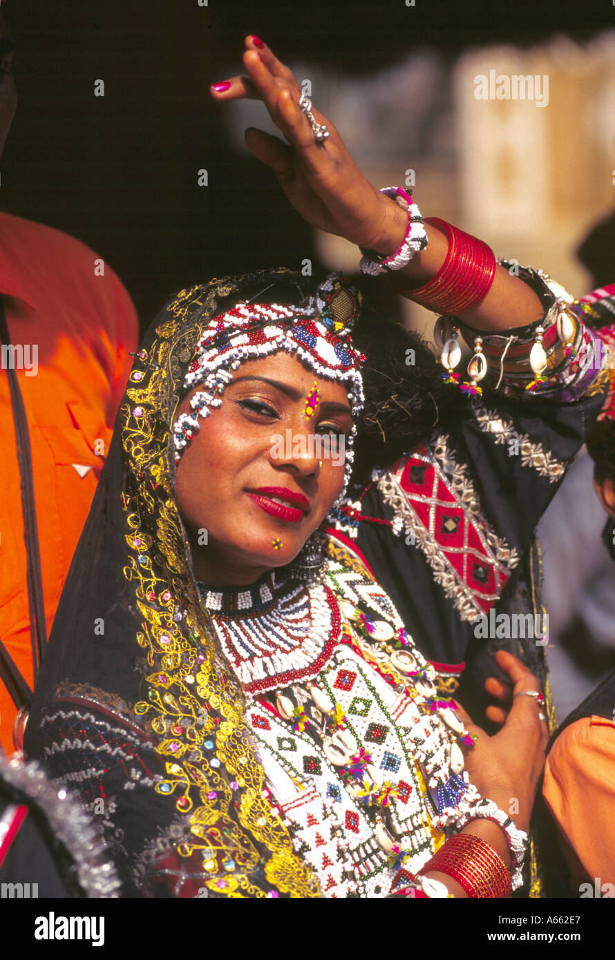 A Tribal Woman in Dancing pose Stock Photo - Alamy