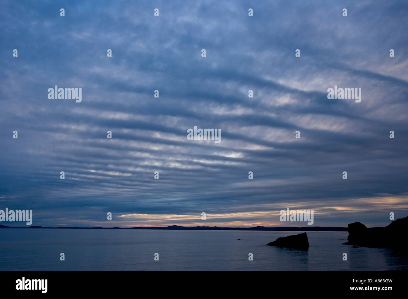 Broad Haven Sunset Stock Photo - Alamy
