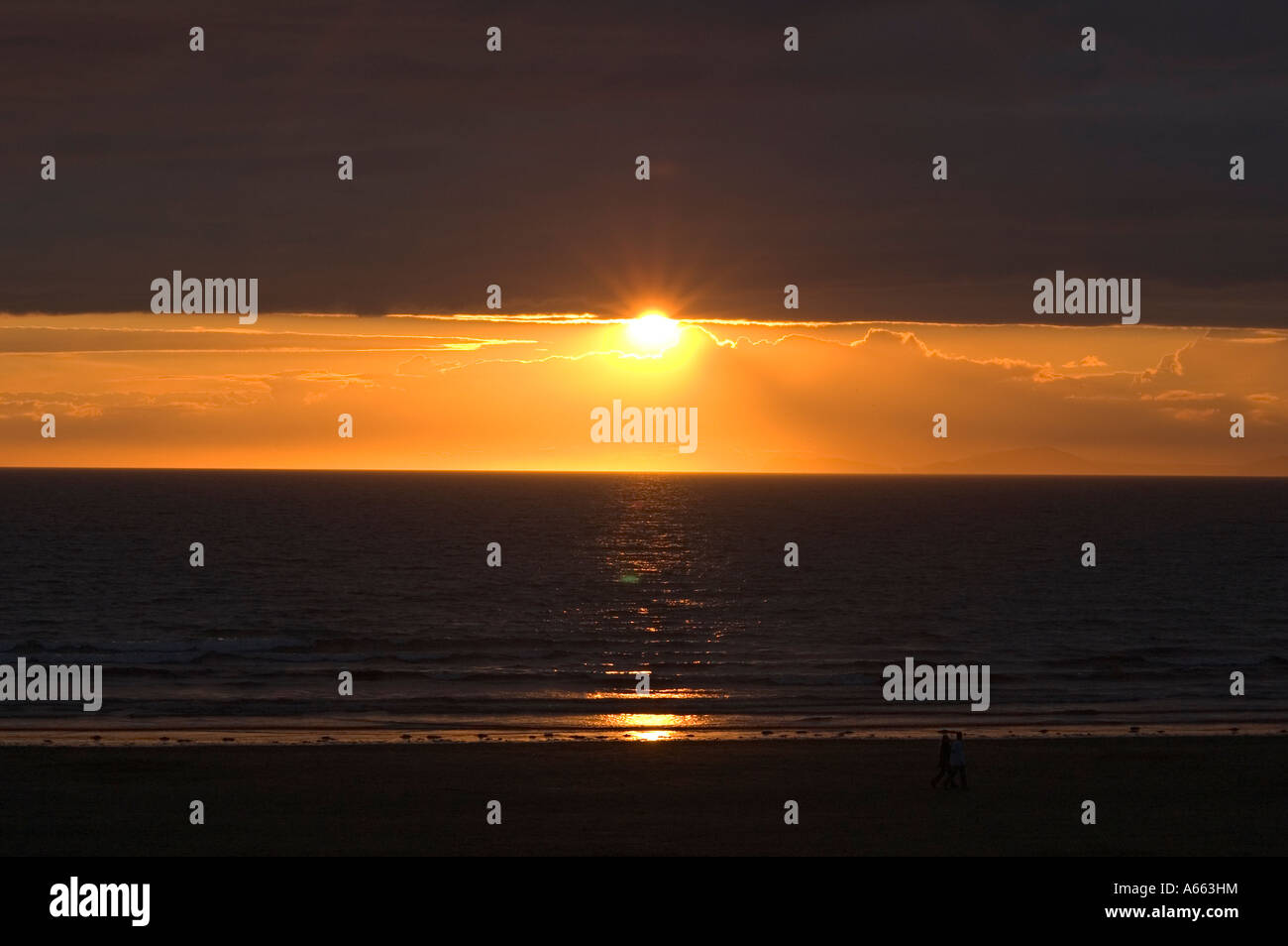Broad Haven Sunset Stock Photo - Alamy