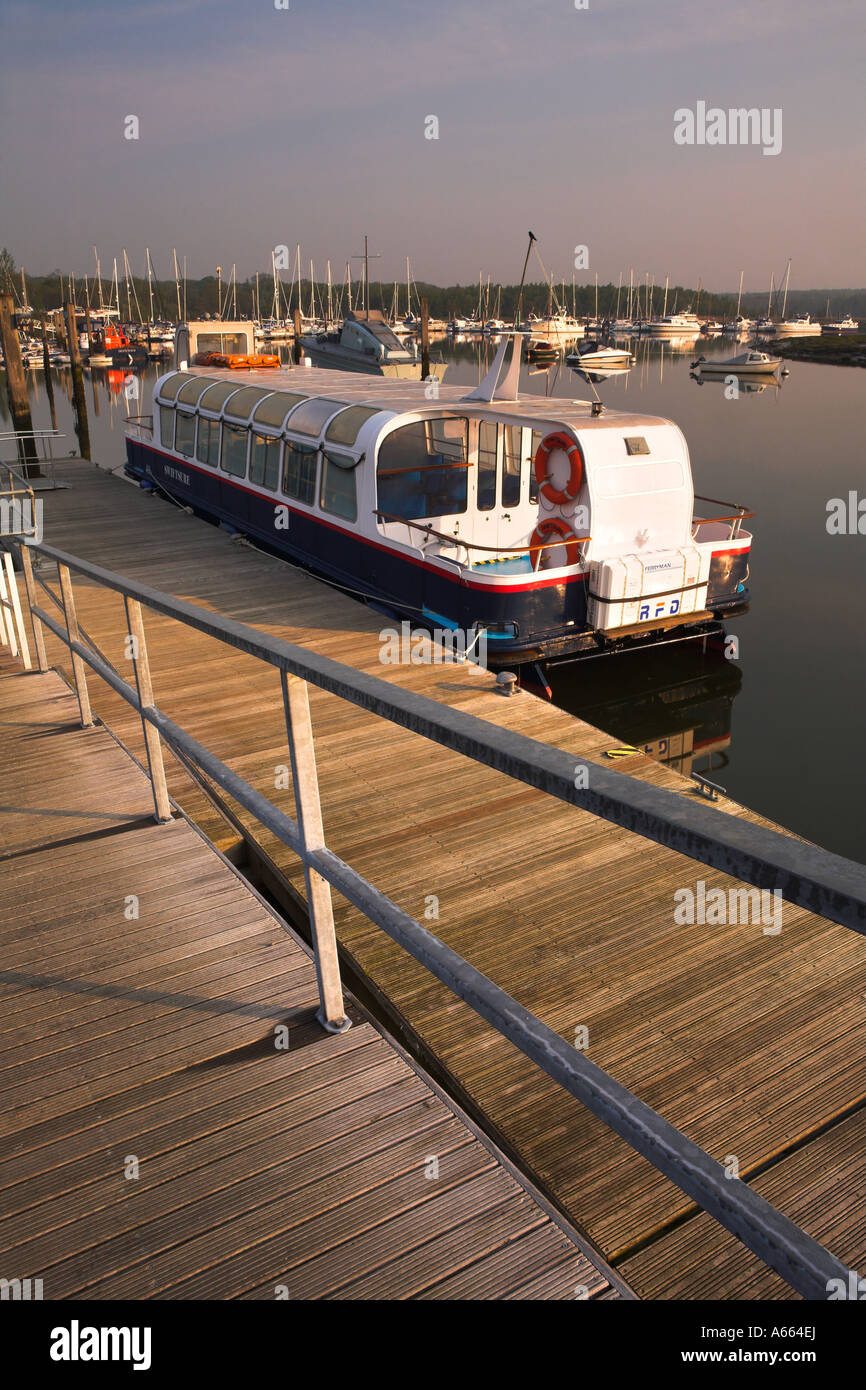 Pleasure craft on the jetty at Buckler s Hard, Hampshire Stock Photo ...