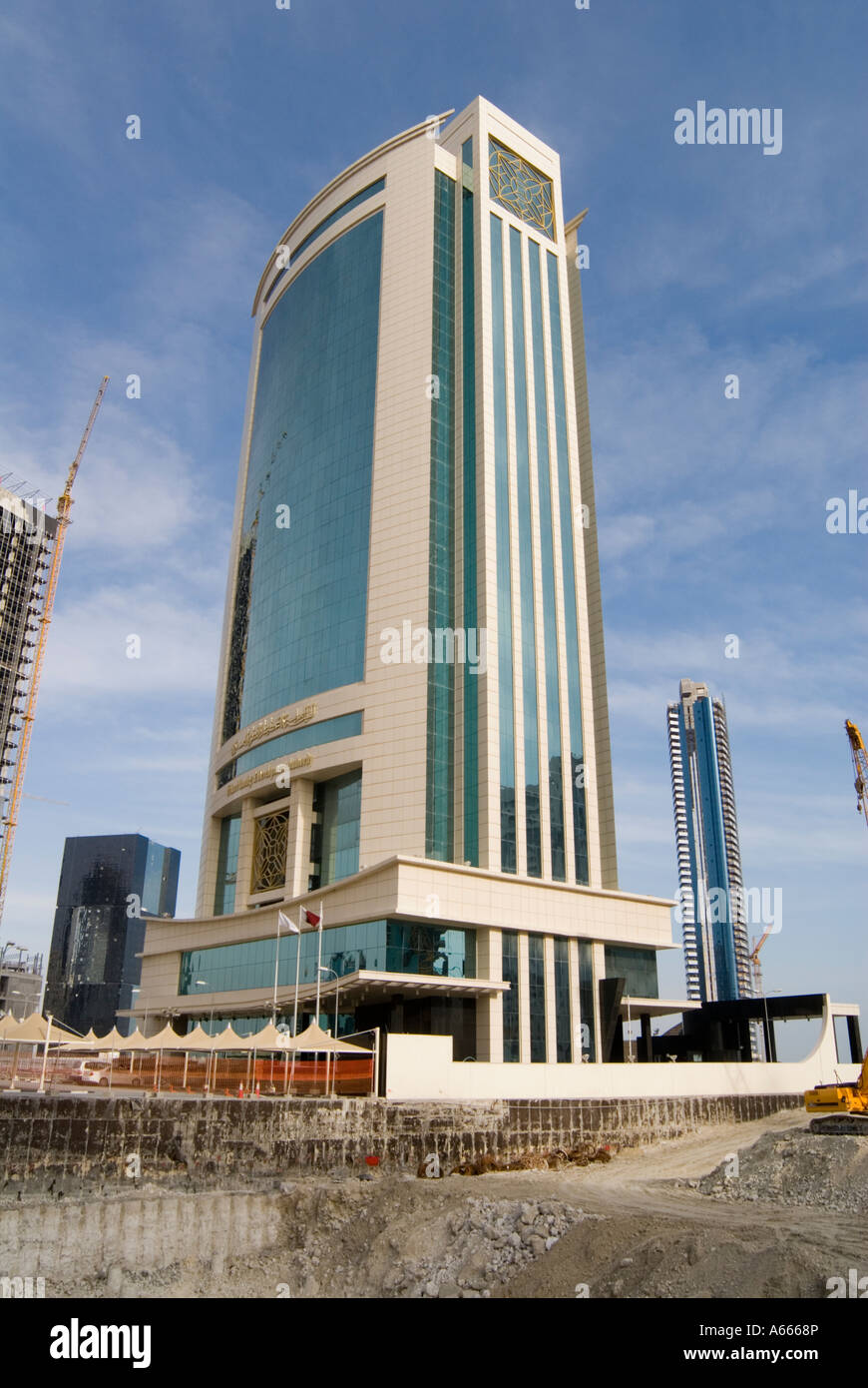 Urban Planning Authority Tower West Bay Doha Qatar Stock Photo - Alamy