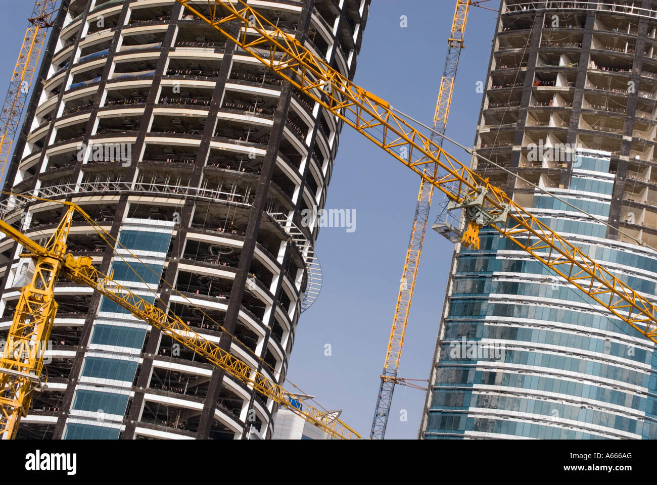 Towers Under Construction Stock Photo - Alamy