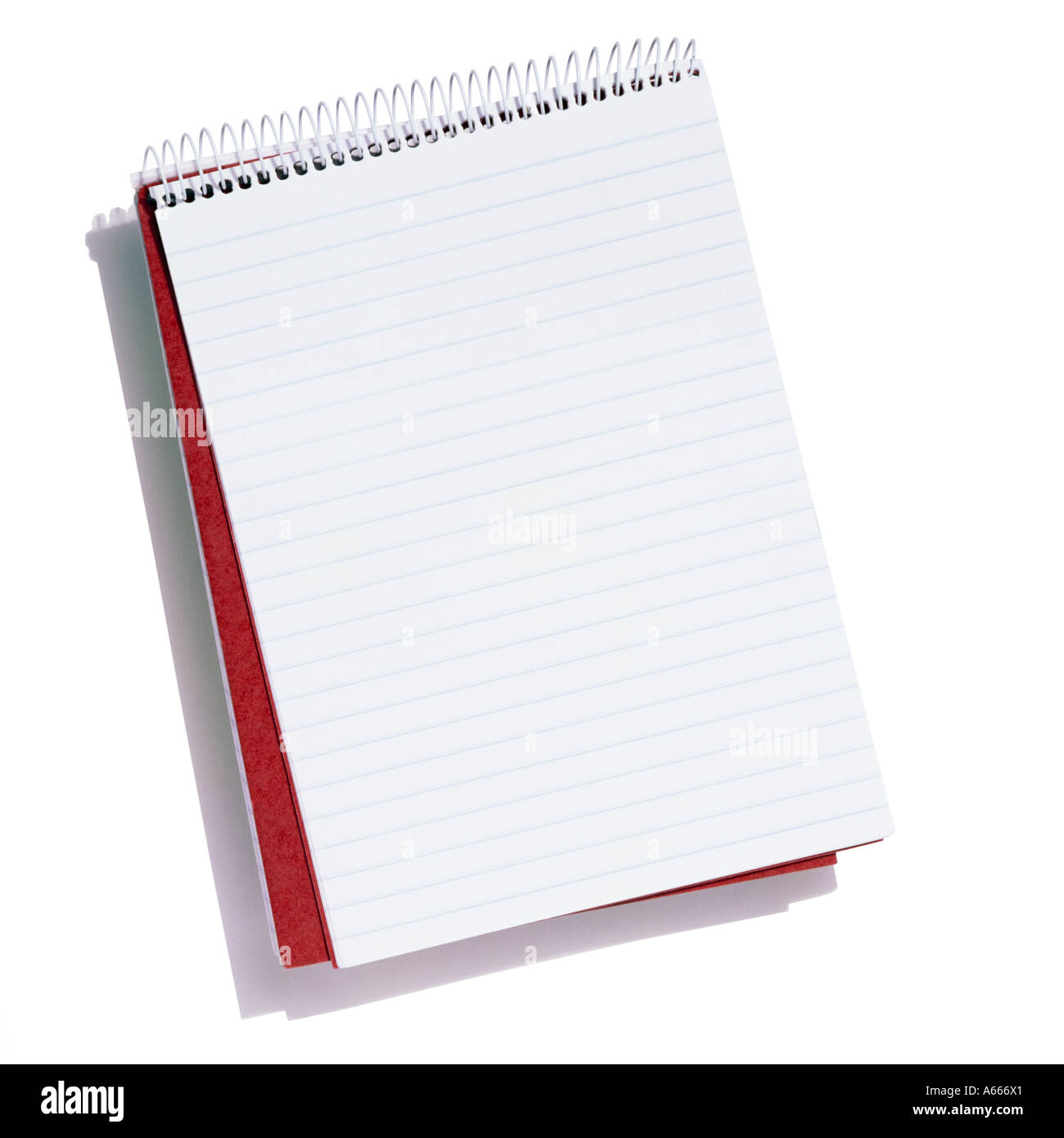 An open spiral bound notebook Stock Photo - Alamy