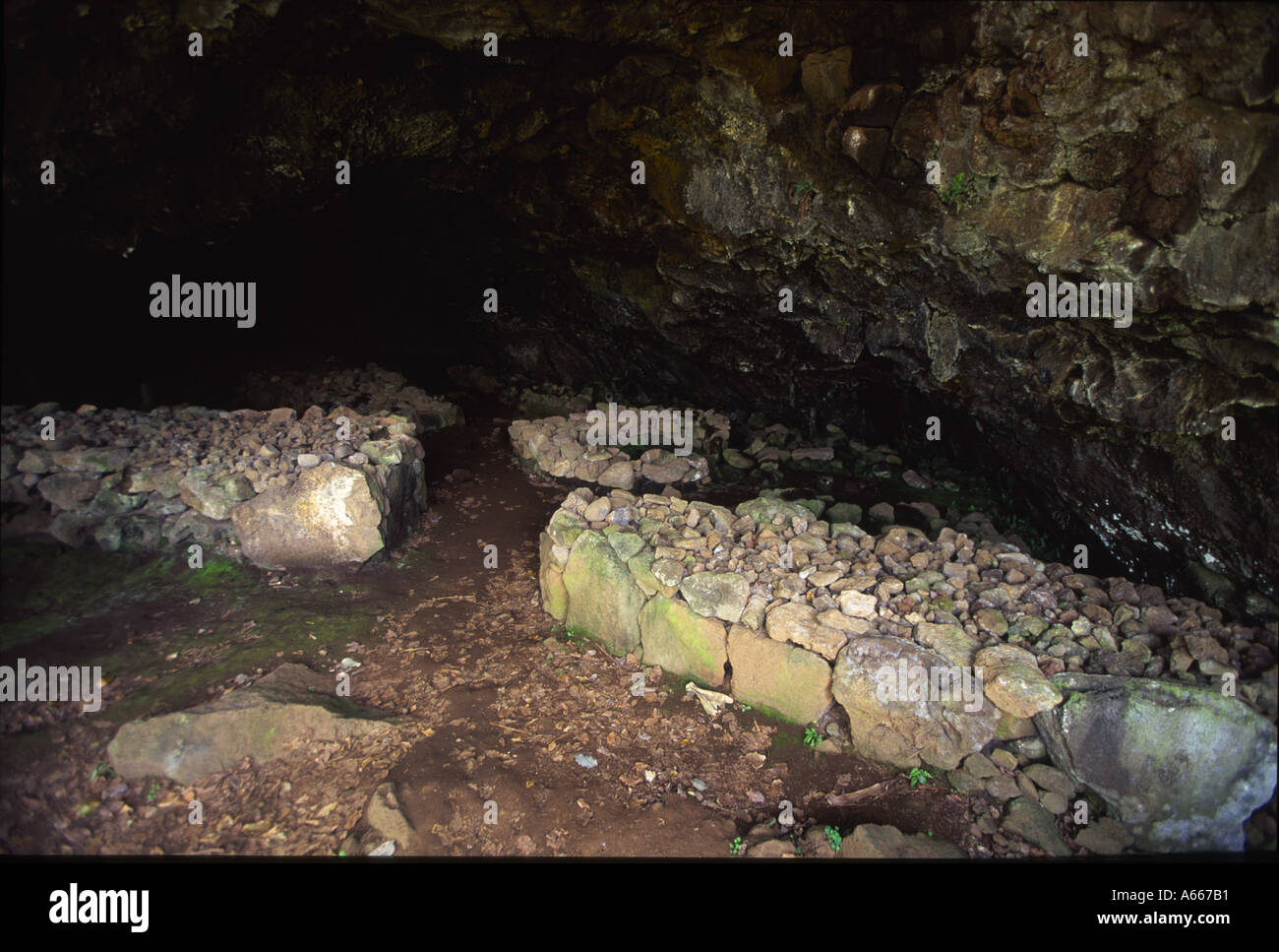 Ana cave Te Pahu Easter Island Chile Stock Photo - Alamy