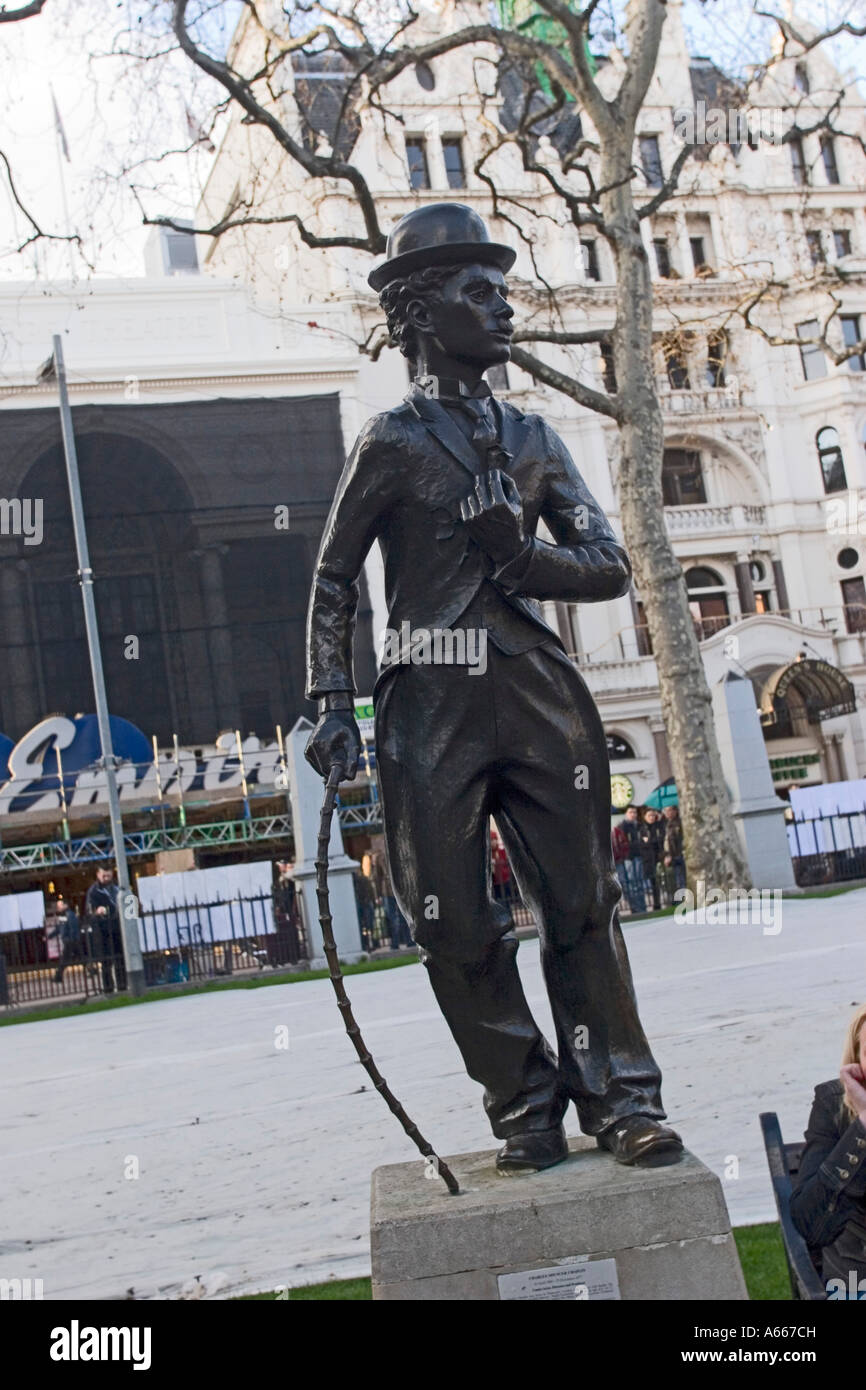 Statue of Charlie Chaplin in Leicester Square London GB UK Stock Photo ...