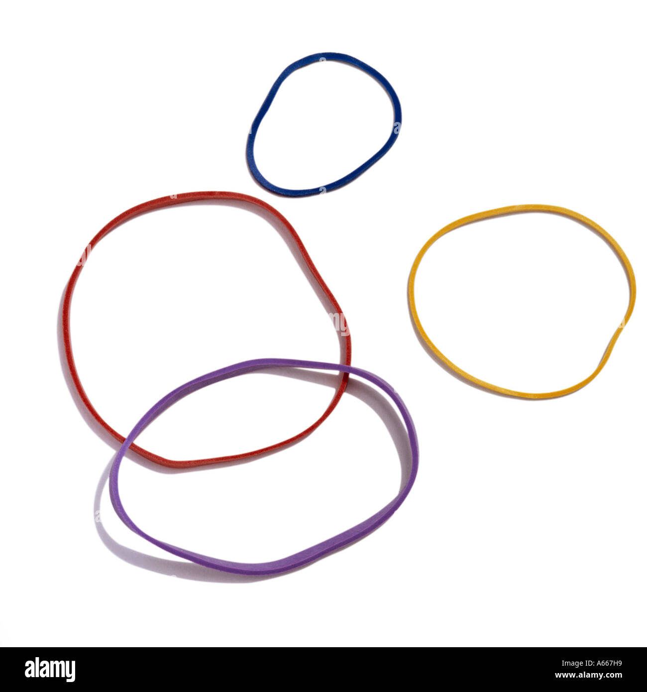 Coloured elastic bands Stock Photo - Alamy