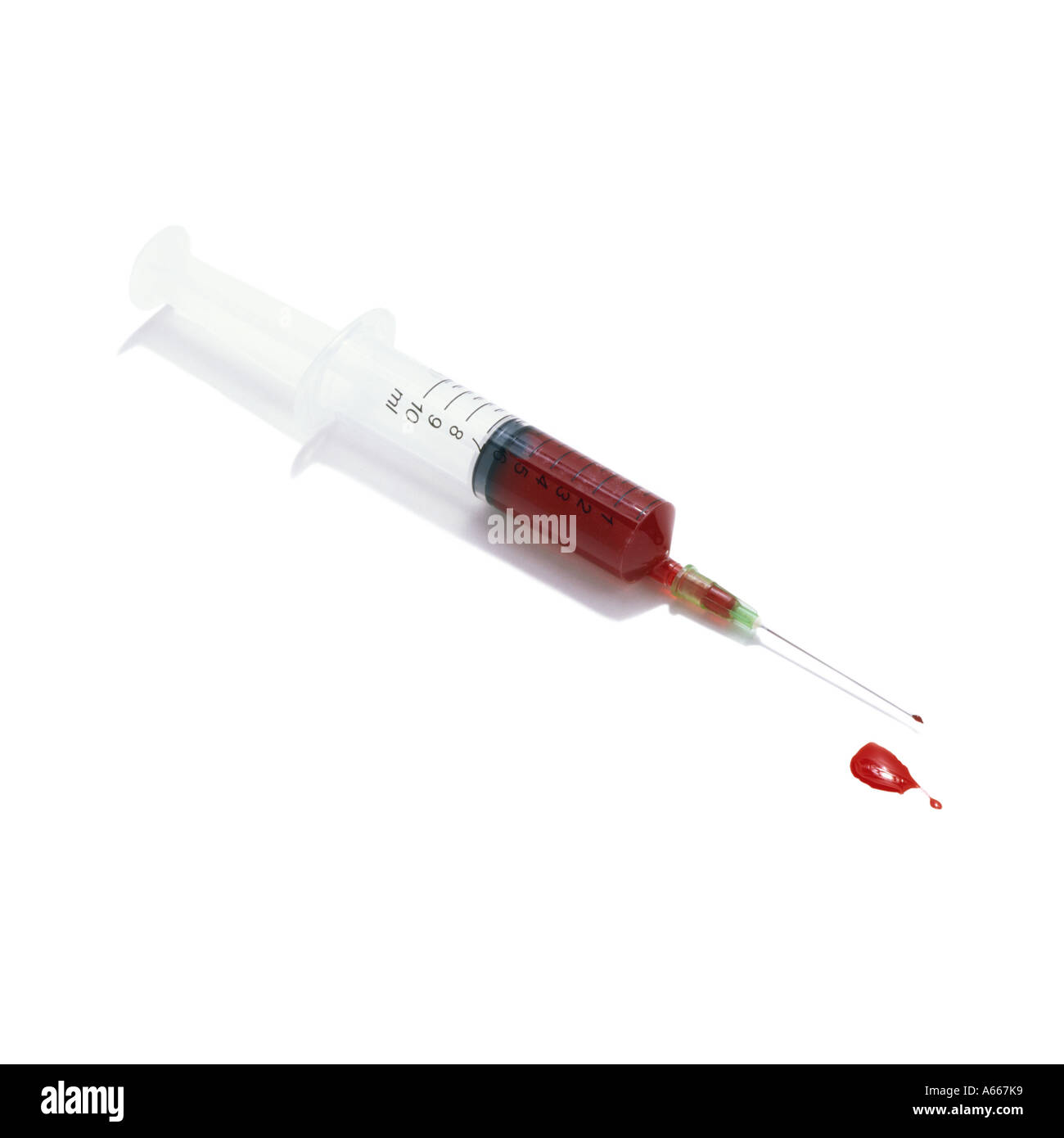 A syringe filled with blood Stock Photo - Alamy