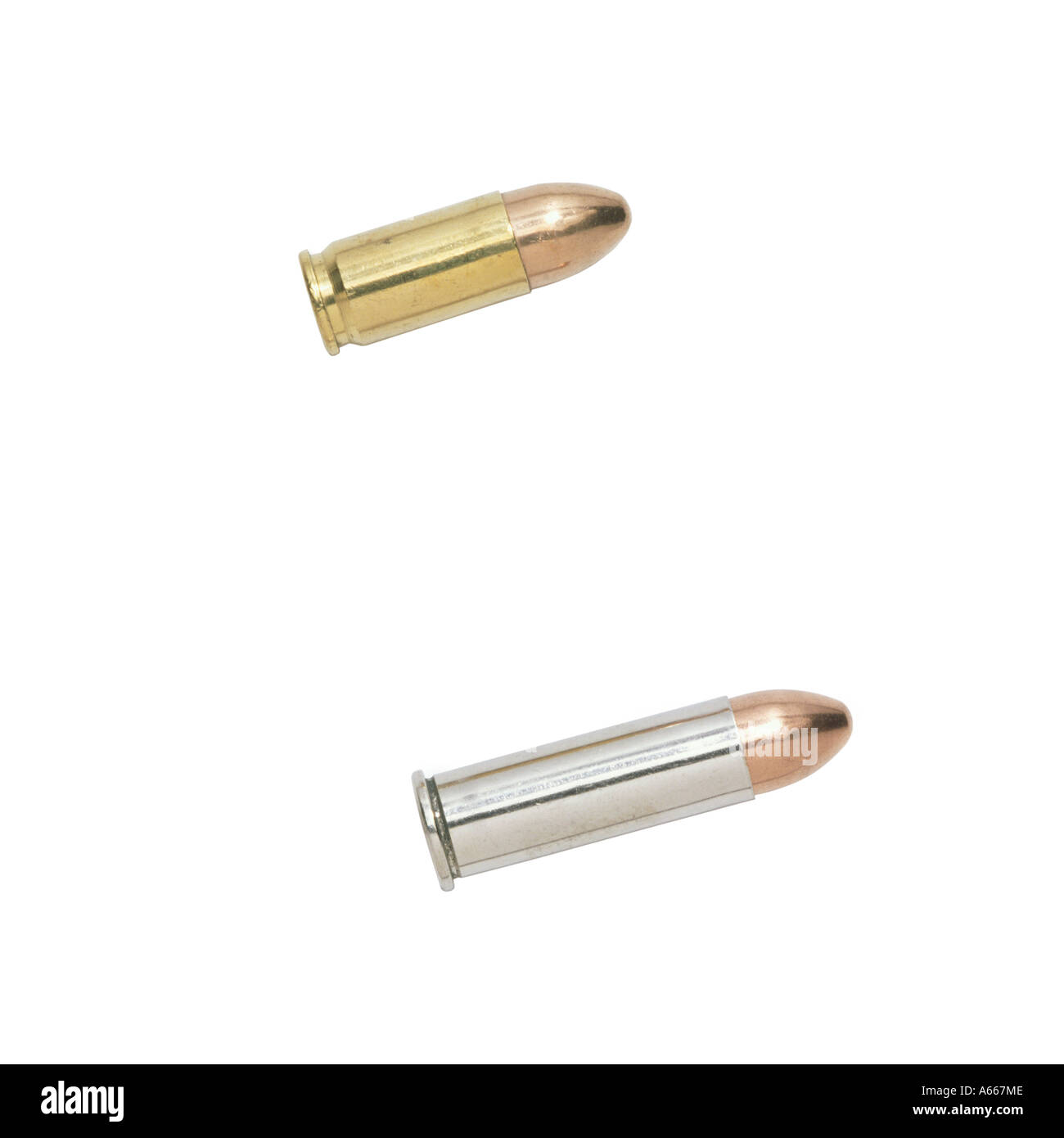 Gun two bullets hi-res stock photography and images - Alamy