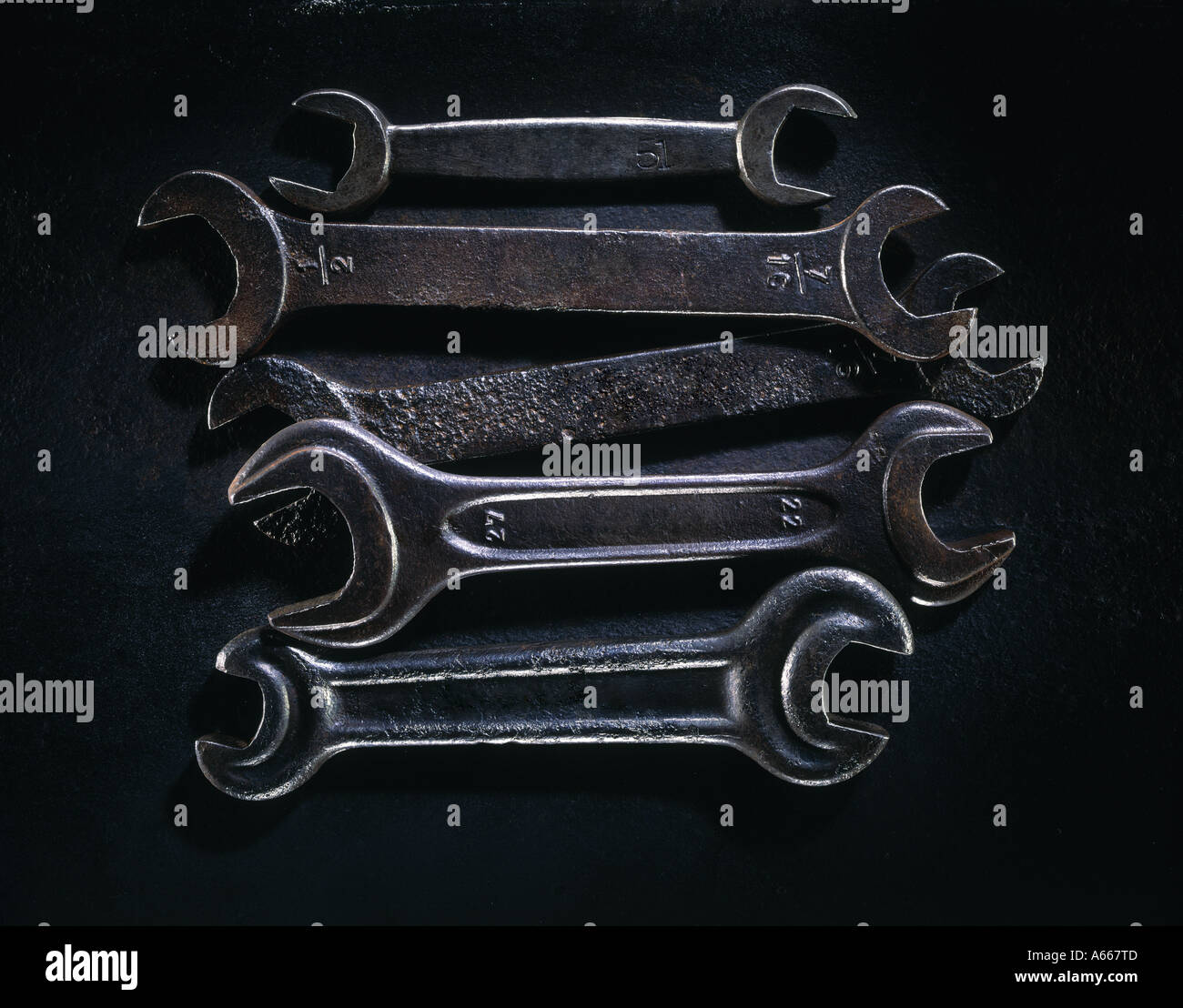 A selection of spanners Stock Photo - Alamy